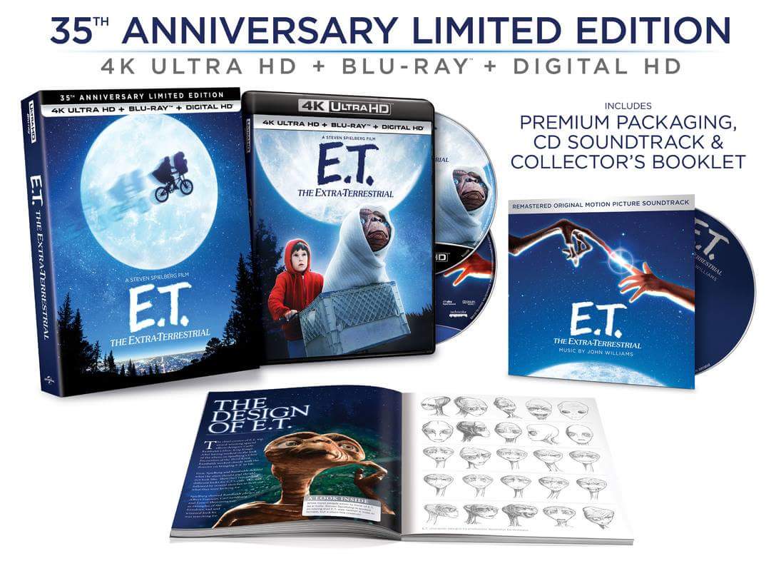 E.T 4k Blu-ray & Remastered 1982 OST Soundtrack: 35th Anniversary Set ...
