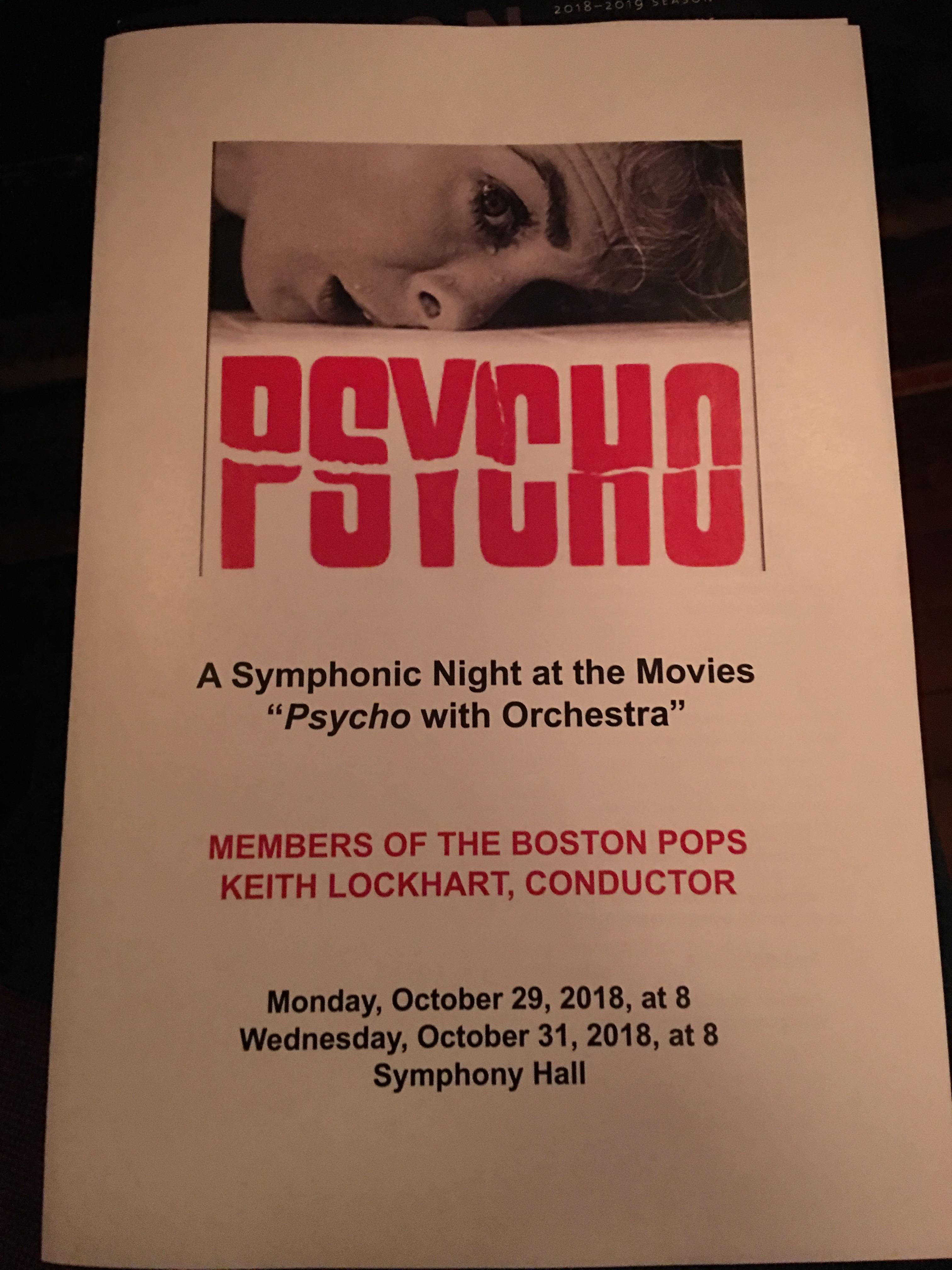 PSYCHO Live with Orchestra (Boston Pops, Oct. 29 & 31) - General ...