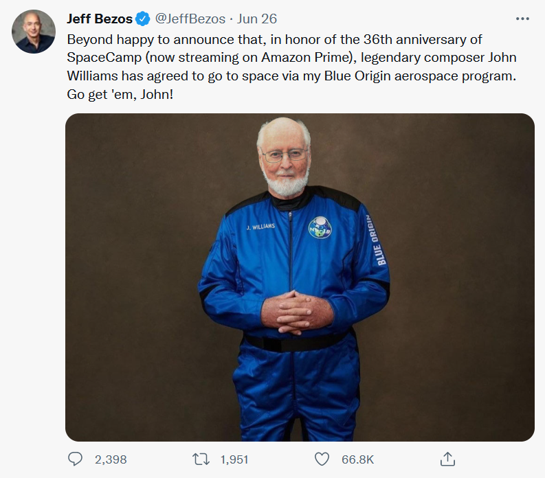 NASA Honors John Williams with Exceptional Public Achievement Medal ...