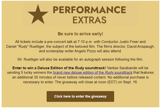 Jerry Goldsmith’s RUDY (1993) – 2022 Varese Sarabande Deluxe Edition ...