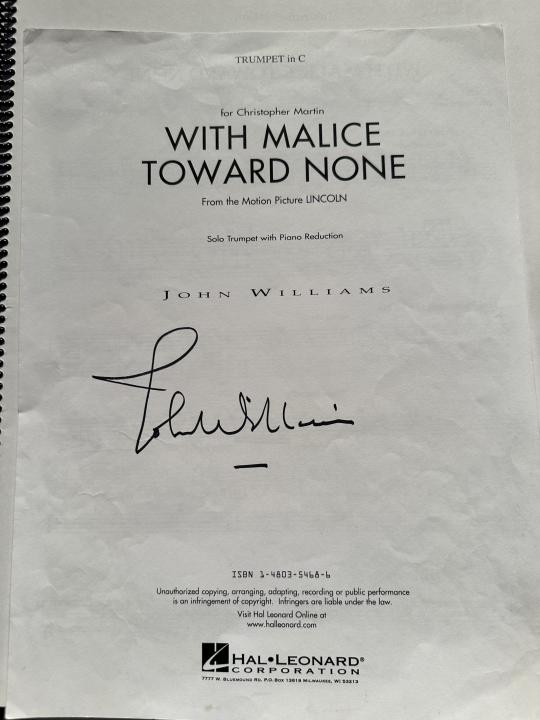 John Williams Autograph - JOHN WILLIAMS - JOHN WILLIAMS Fan Network