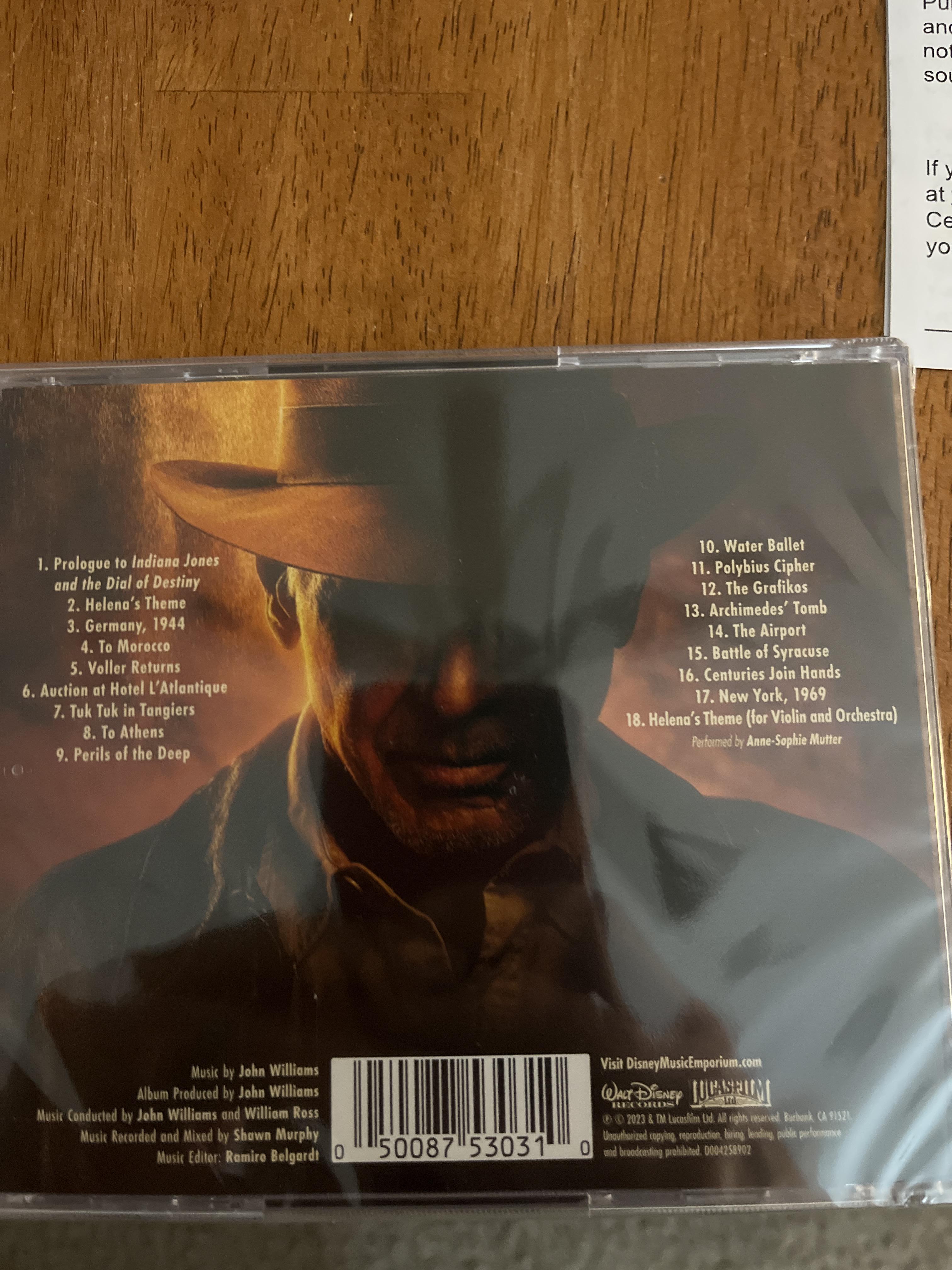 Did you get the Dial of Destiny soundtrack on the CD format before it ...