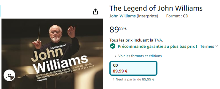 Ecoutez le cinéma John Williams release - The Legend of John Williams ...