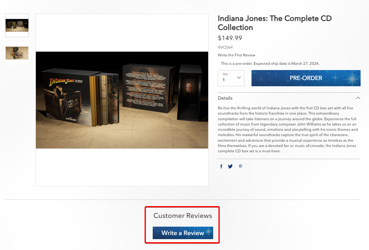 Disney Emporium releases Indiana Jones: The Complete CD Collection ...