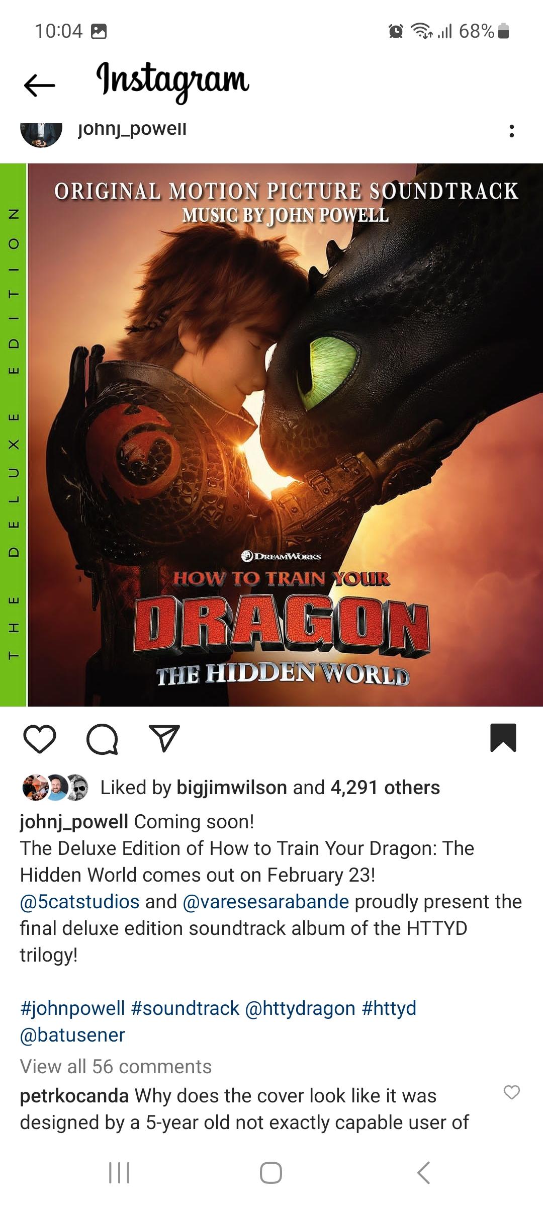 John Powell's HOW TO TRAIN YOUR DRAGON: THE HIDDEN WORLD (2019) - 2024 ...