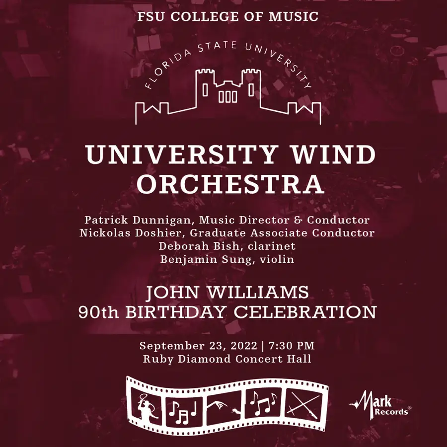 New Album - FSU University Wind Orchestra: John Williams 90th Birthday ...