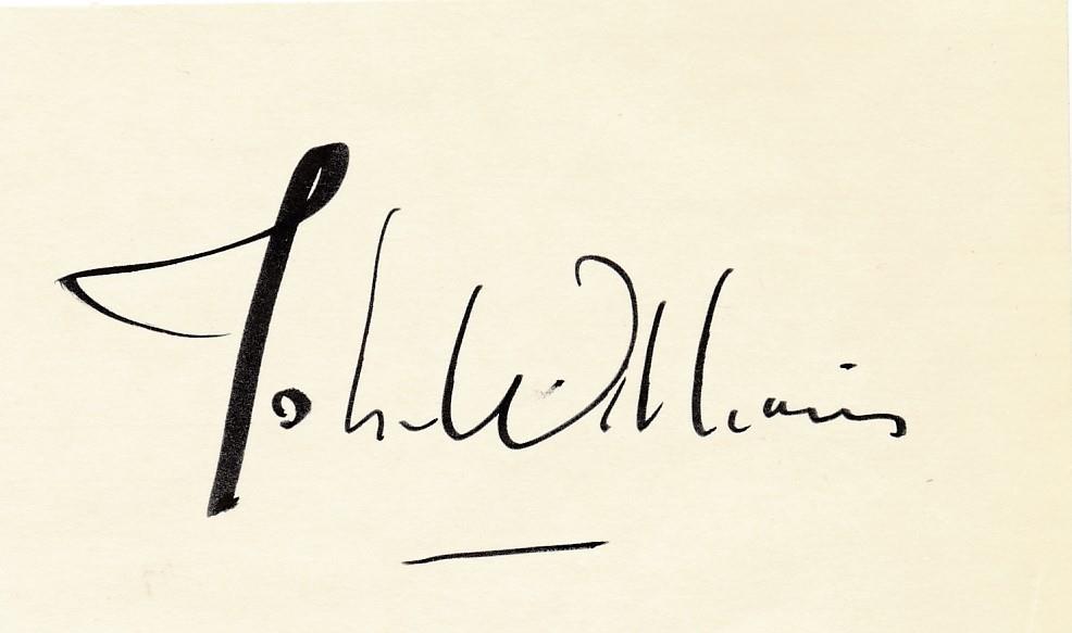 John Williams Autograph - Page 3 - JOHN WILLIAMS - JOHN WILLIAMS Fan ...