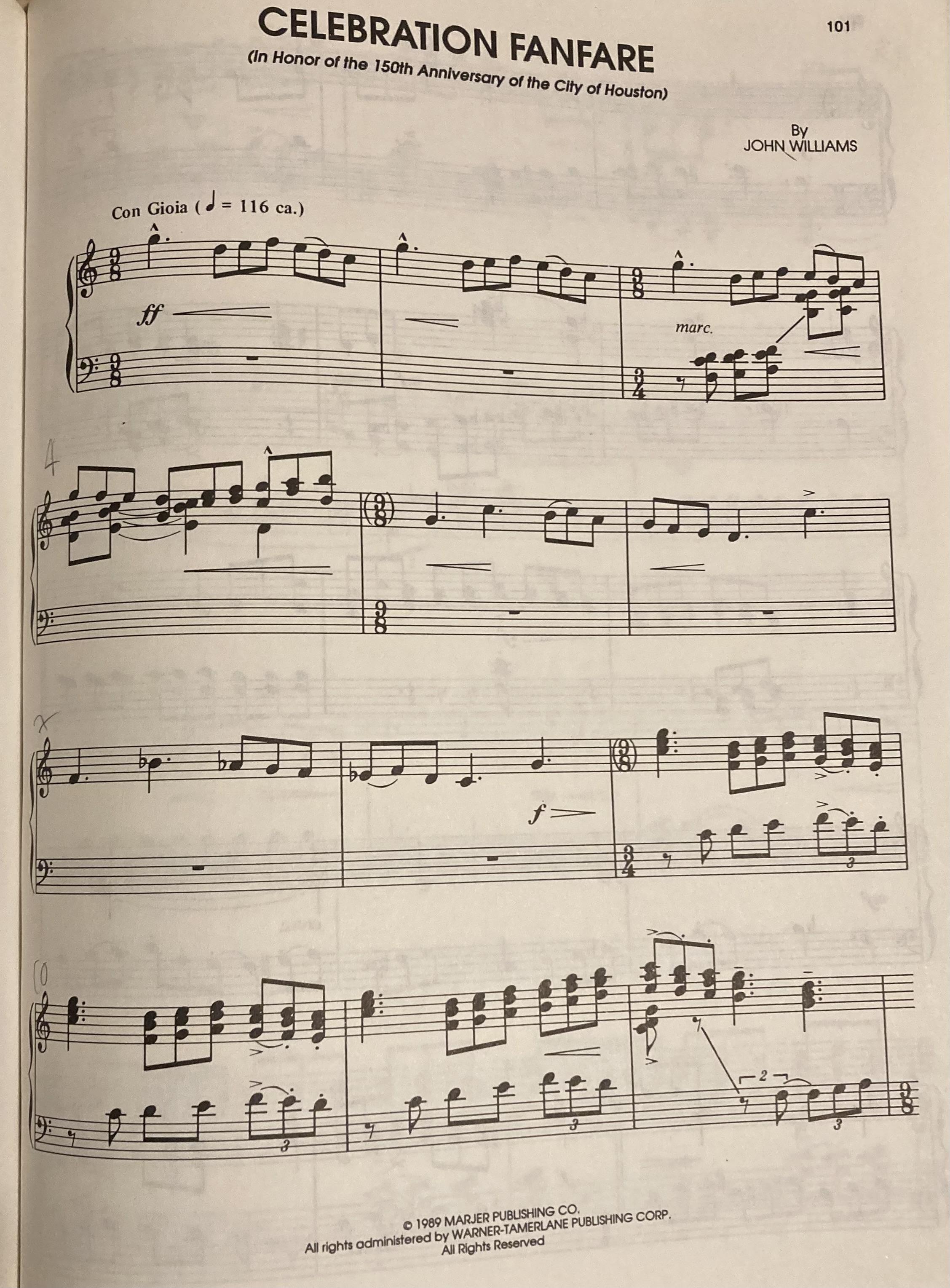 Celebration Fanfare, 1986 - JOHN WILLIAMS - JOHN WILLIAMS Fan Network