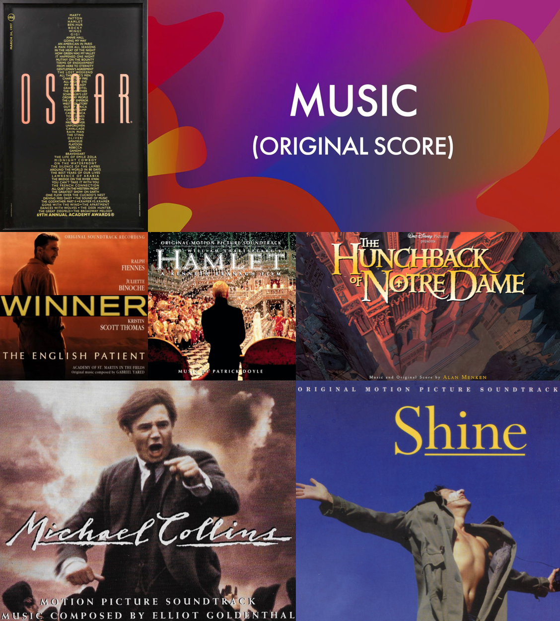 68th-71st Academy Awards: Best Original Score (consolidated) - General ...